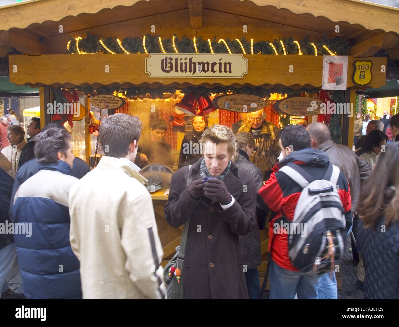 Europe Germany German city Christmas Fair market shopping eating in ...