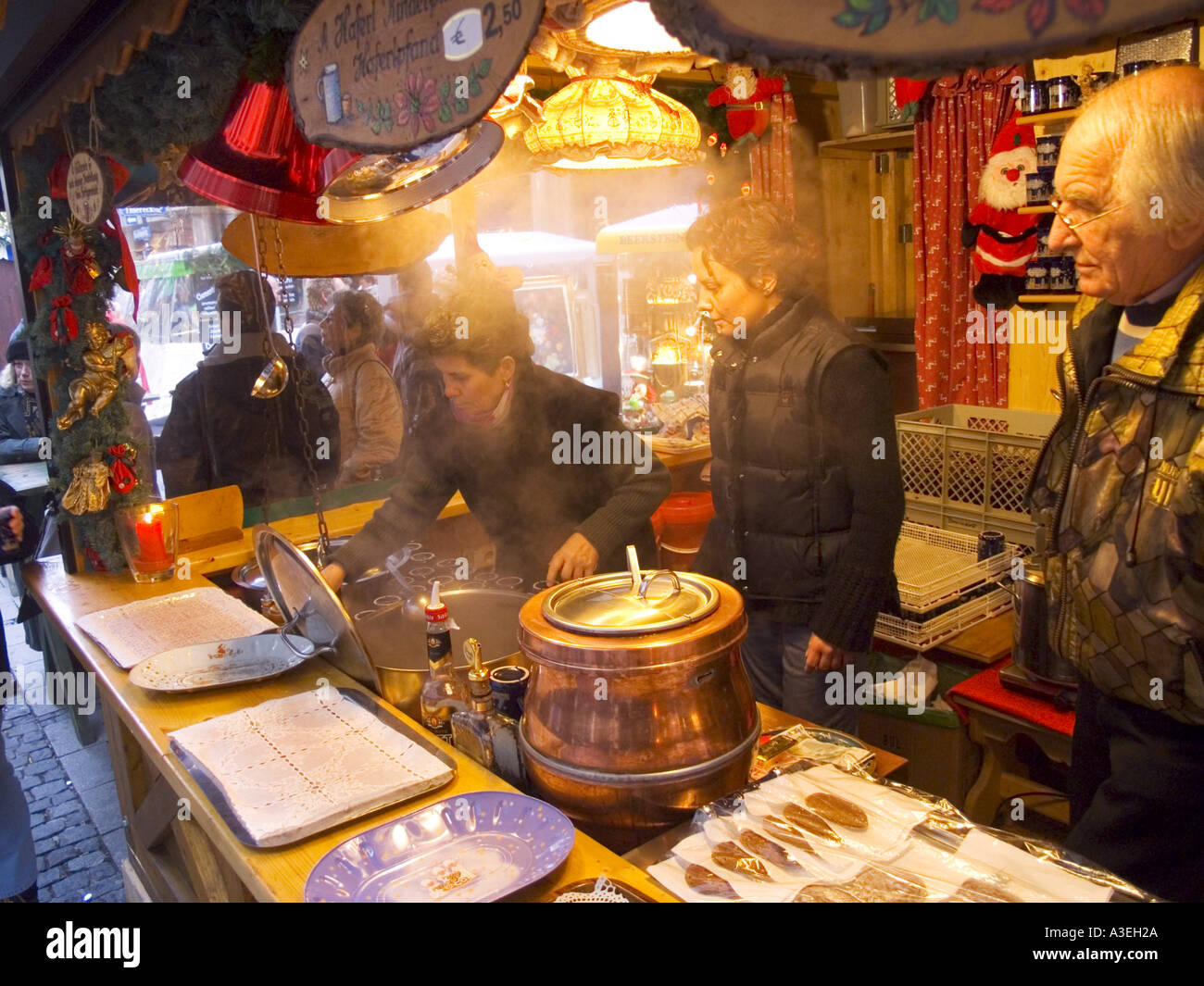 Europe Germany German city Christmas Fair market shopping eating in ...