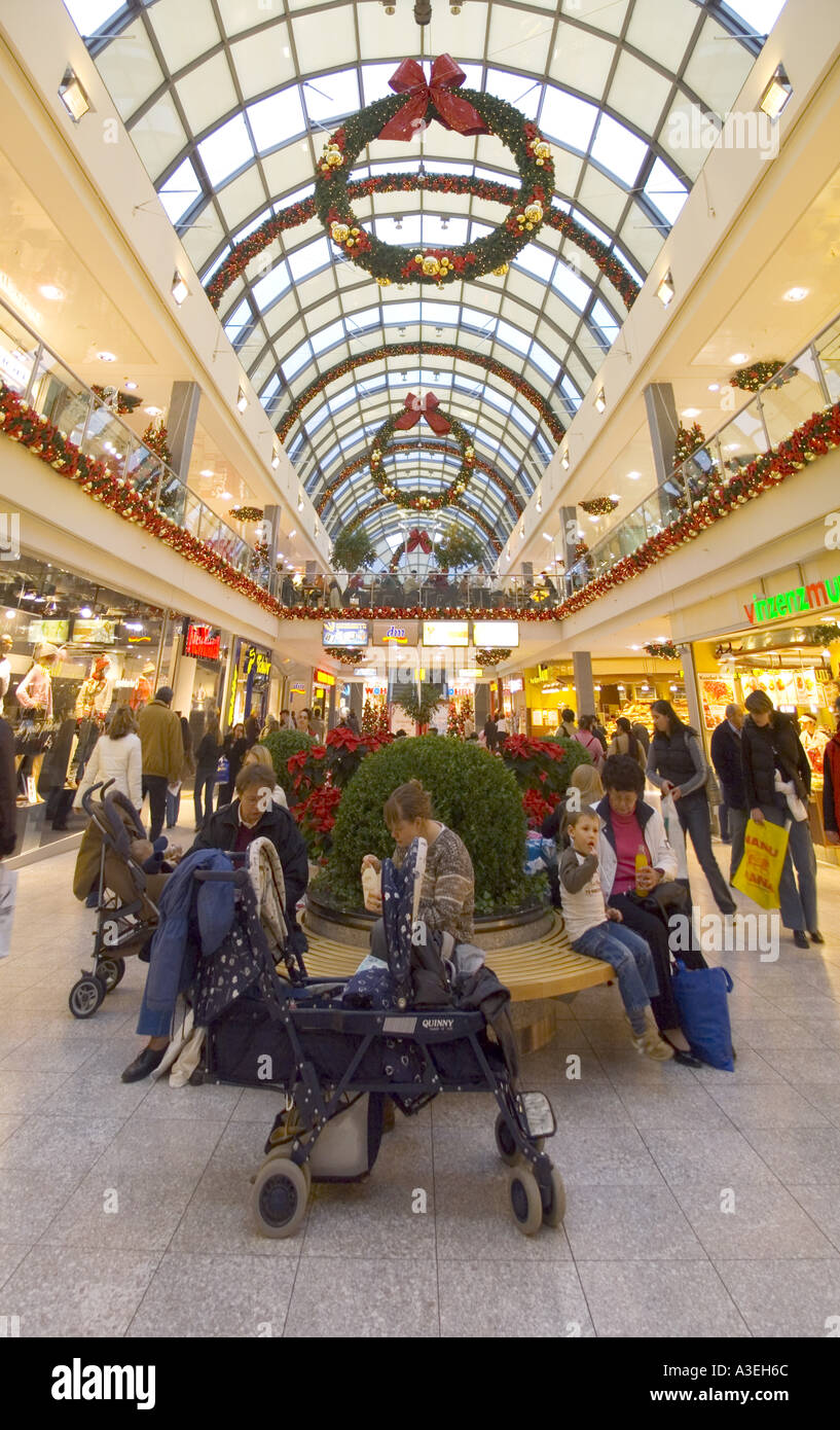 Department Store shopping mall arcade in German city Europe Stock Photo ...