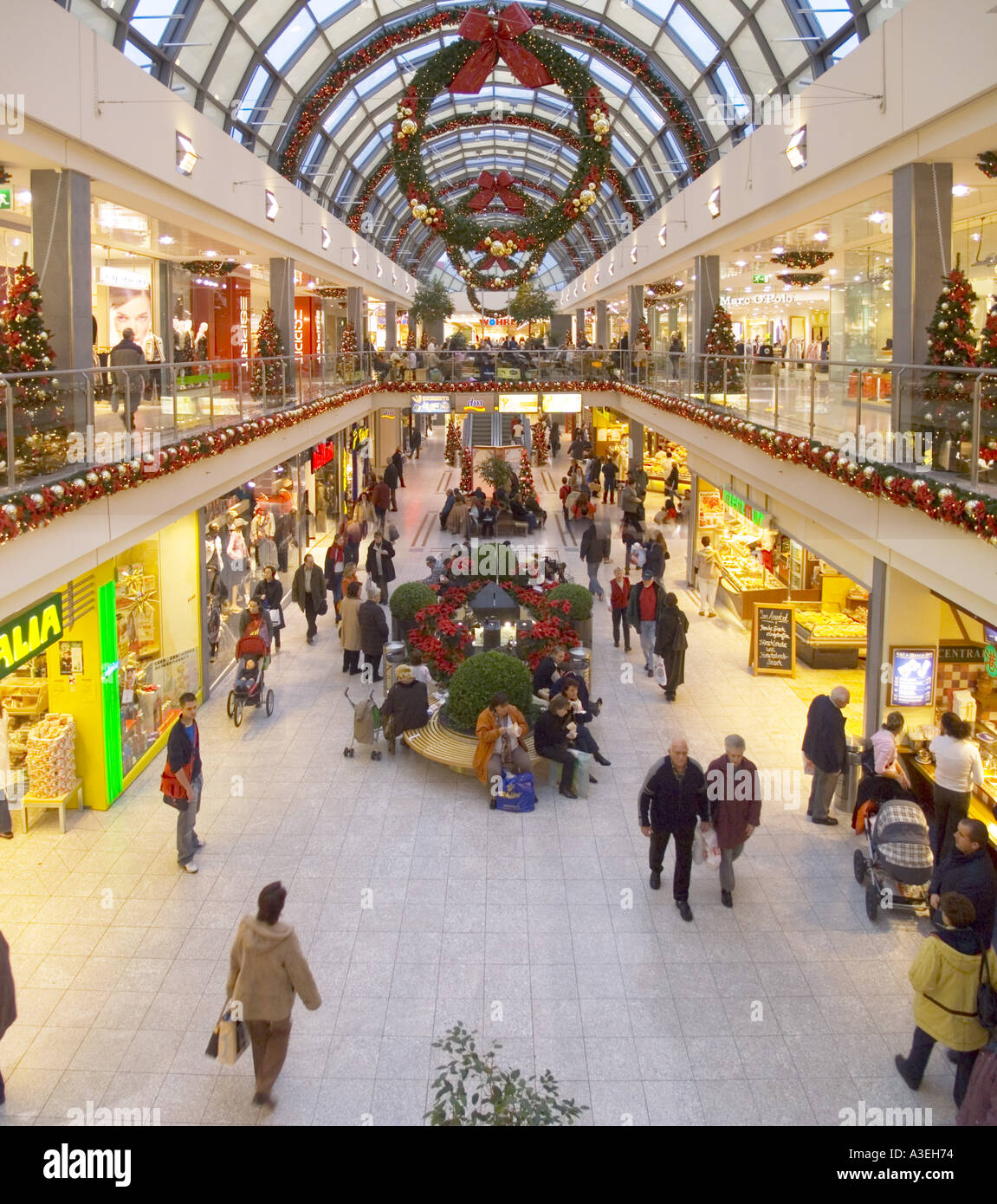 Department Store shopping mall arcade in German city Europe Stock Photo ...