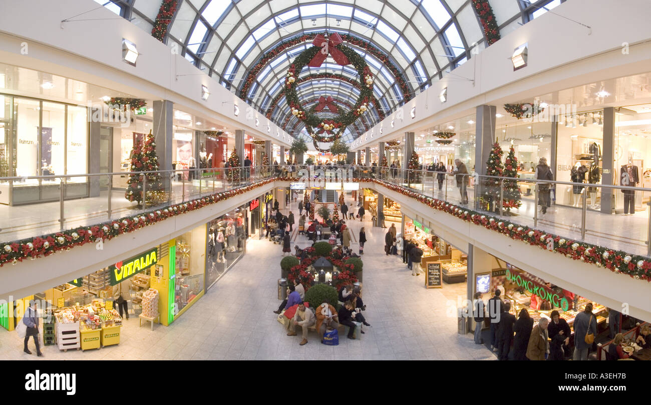 Department Store shopping mall arcade in German city Europe Stock Photo ...
