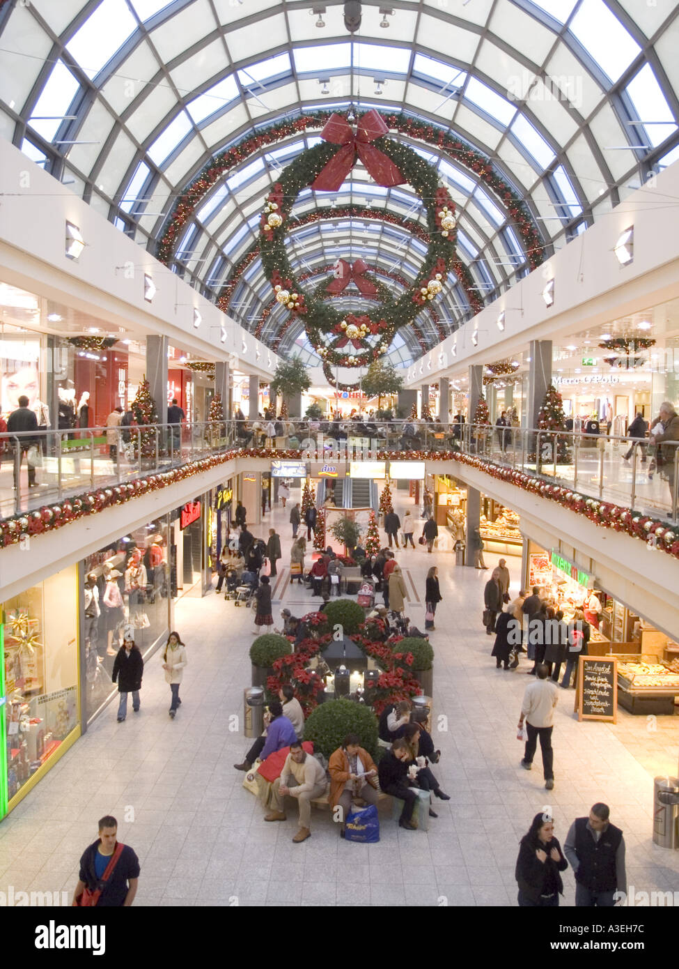 Department Store shopping mall arcade in German city Europe Stock Photo ...