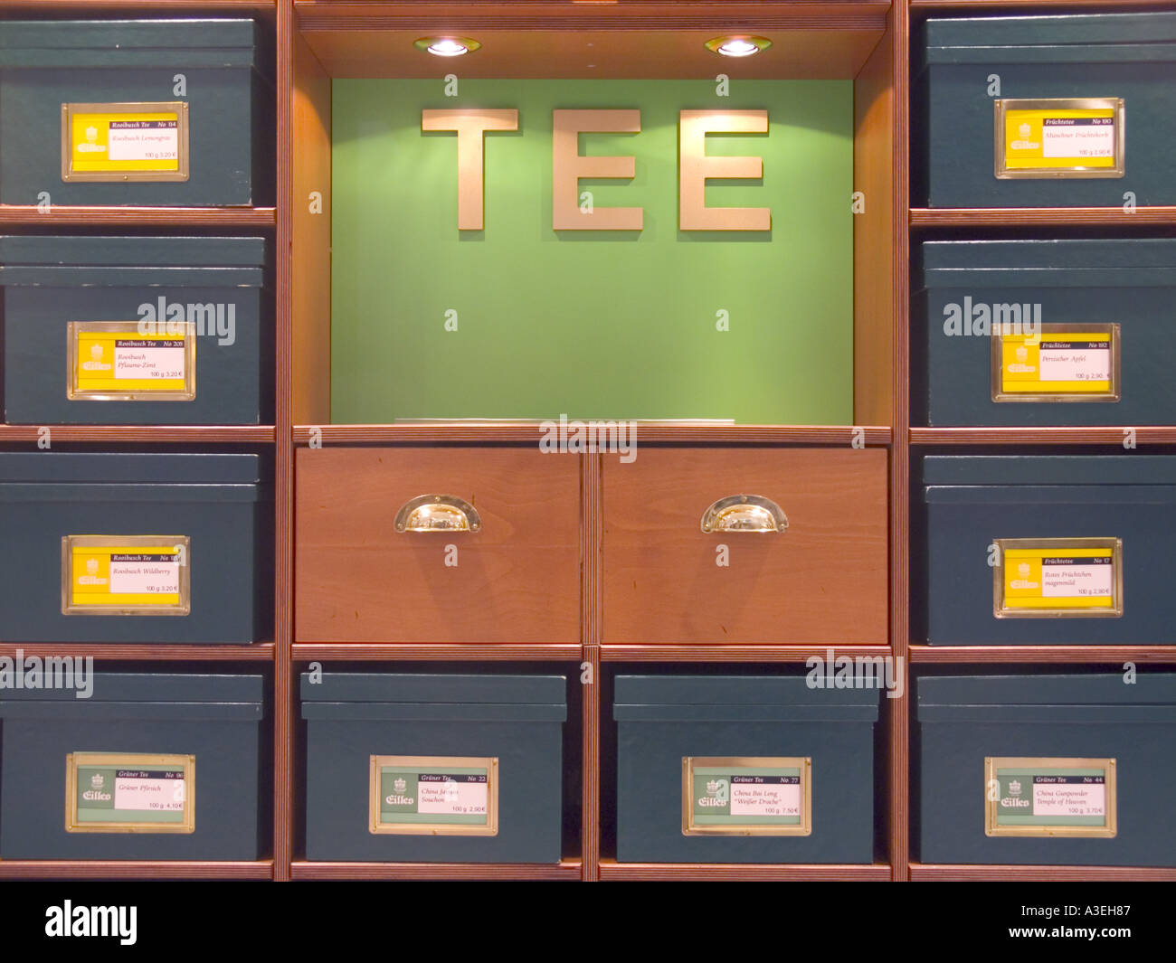 Tea sale in supermarket shopping mall Stock Photo - Alamy