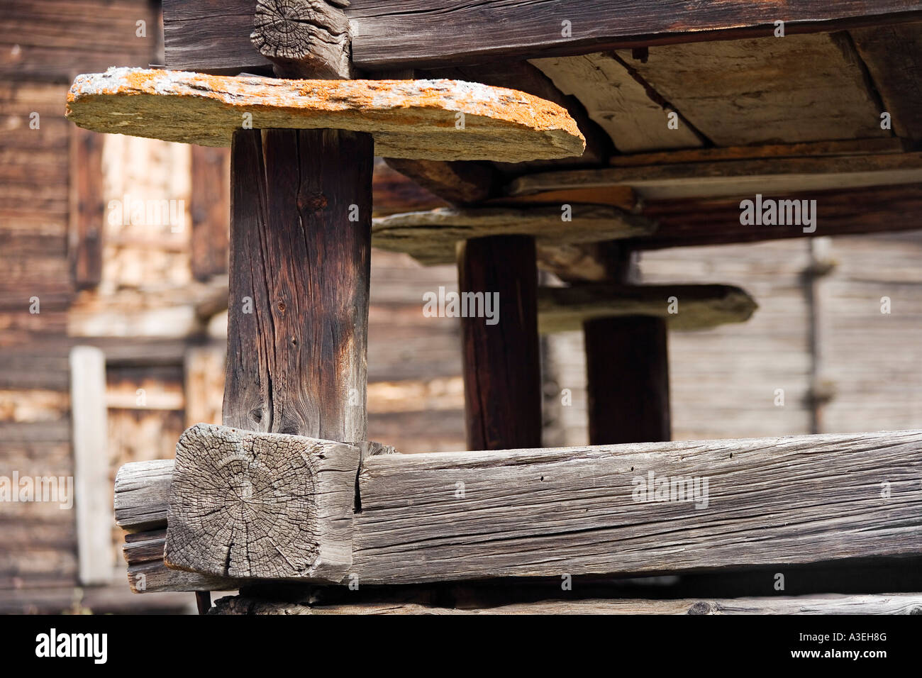 Zermatt old cottages hi-res stock photography and images - Alamy