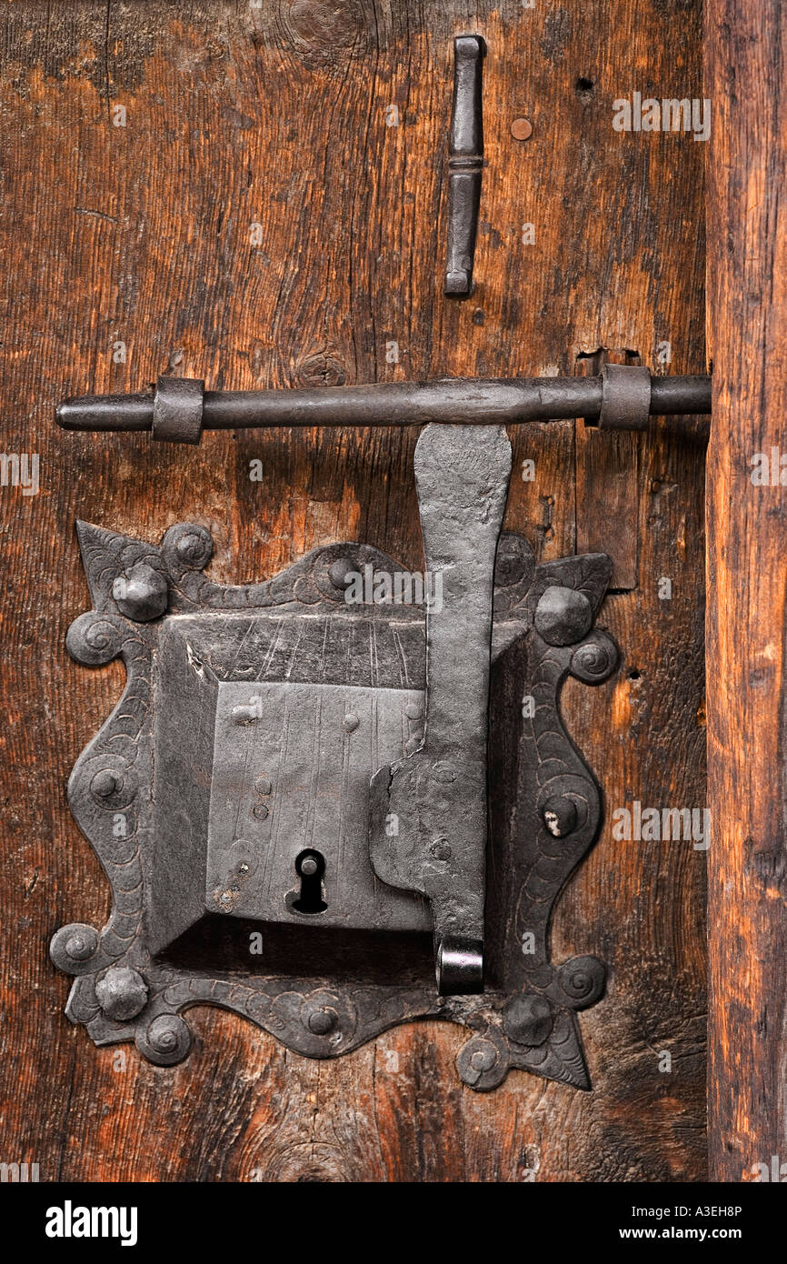Old iron door lock Stock Photo - Alamy Old iron door lock Stock Photo - Alamy