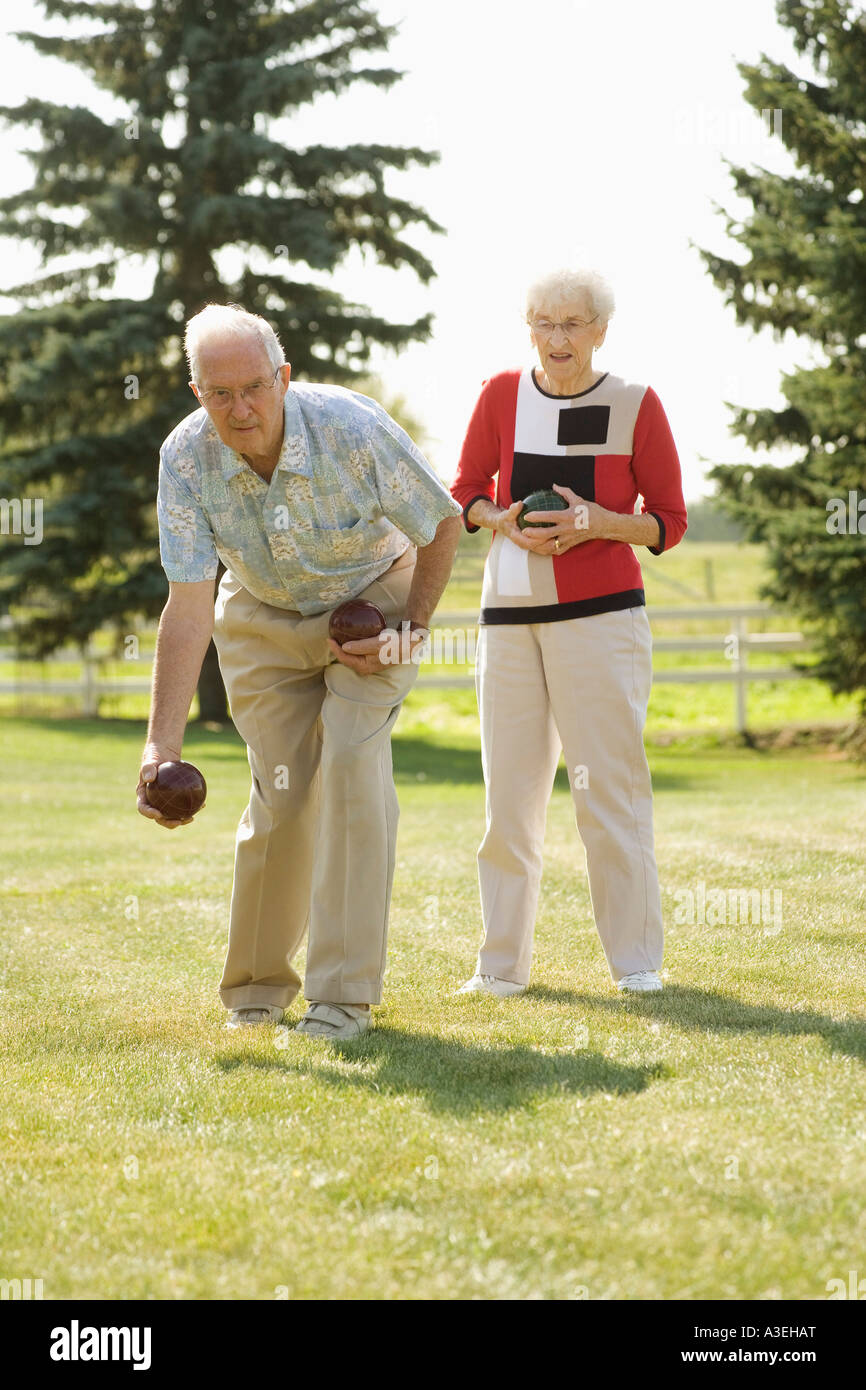 Lady playing bowls hi-res stock photography and images - Alamy