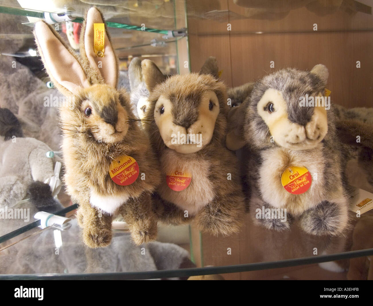 Puppet toy animal bear sells in department store shopping mall arcade ...