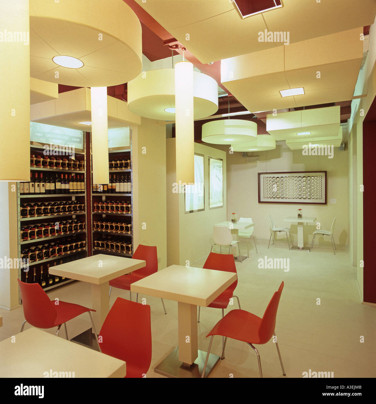 modern store with wine bar inside Stock Photo - Alamy