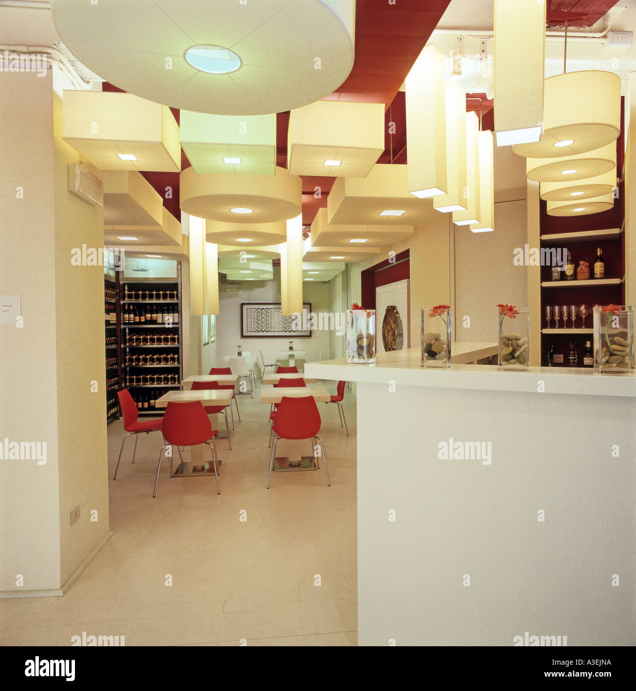 modern store with wine bar inside Stock Photo - Alamy