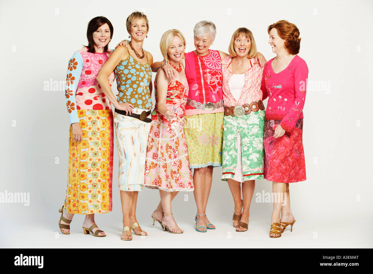 Group of mature women standing together Stock Photo - Alamy