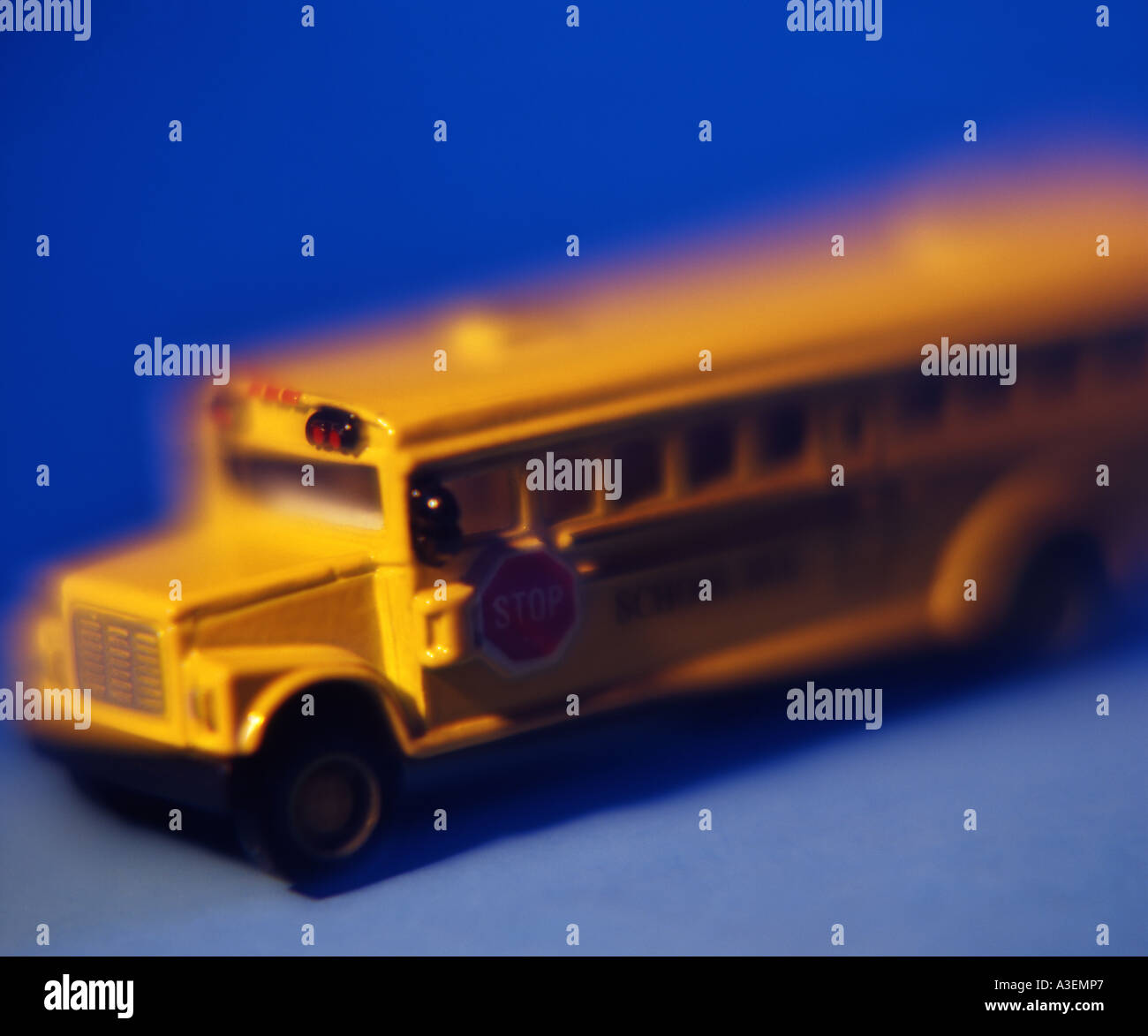 Toy School Bus Stock Photo - Alamy
