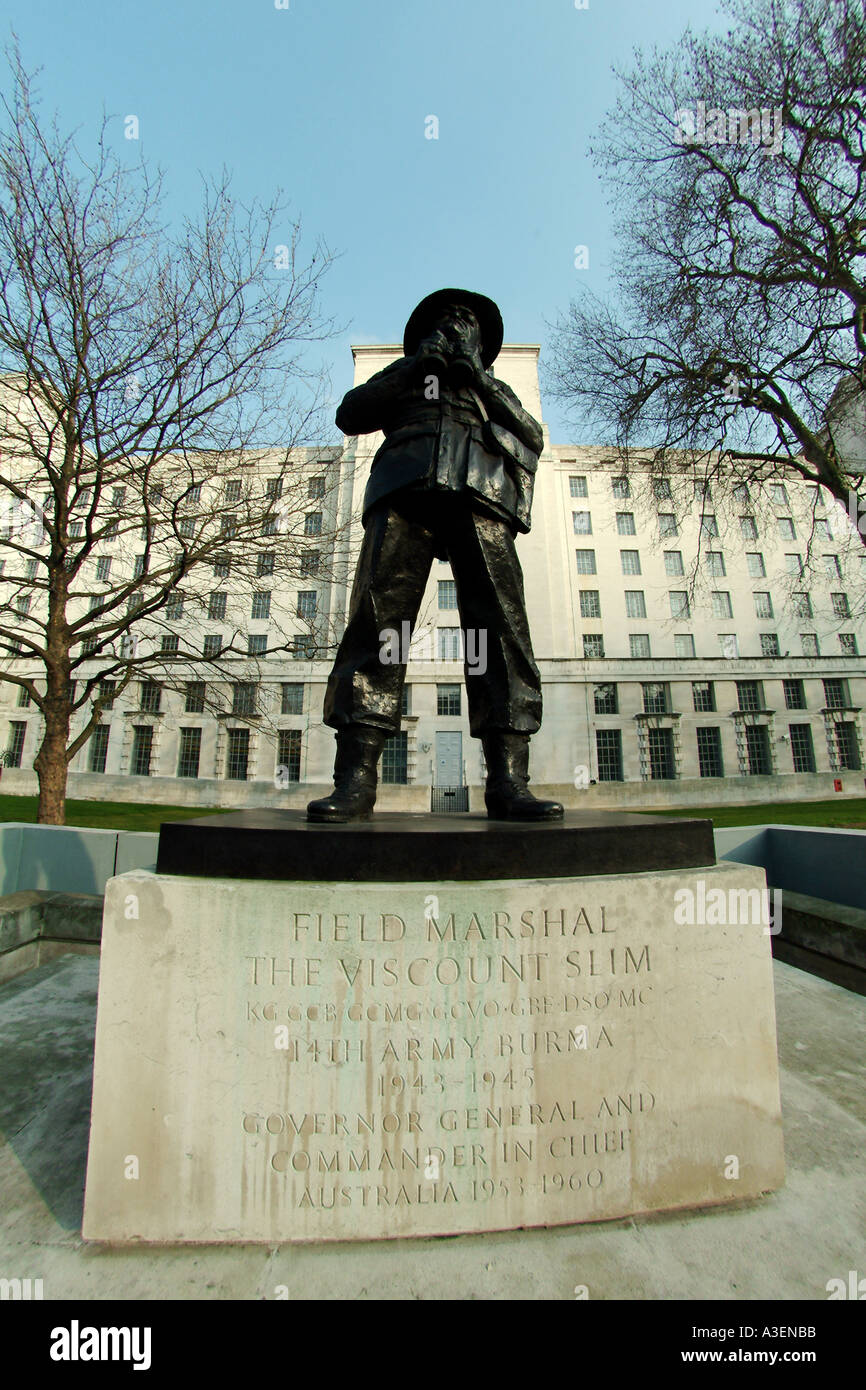 Field Marshall viscount Slim Whitehall Parliament street London ...