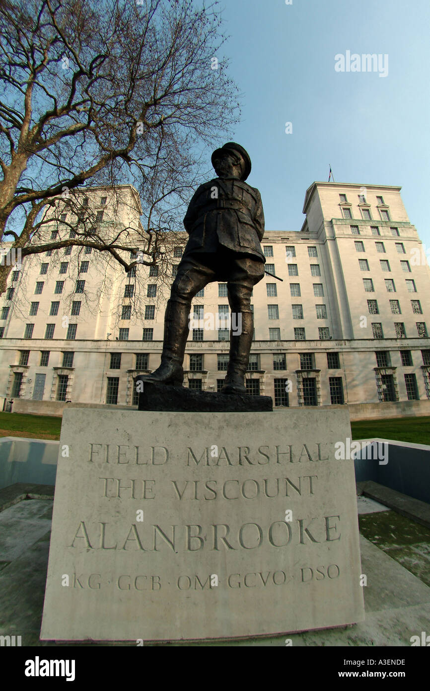 Field Marshall Viscount Alan Brooke Whitehall Parliament street London ...