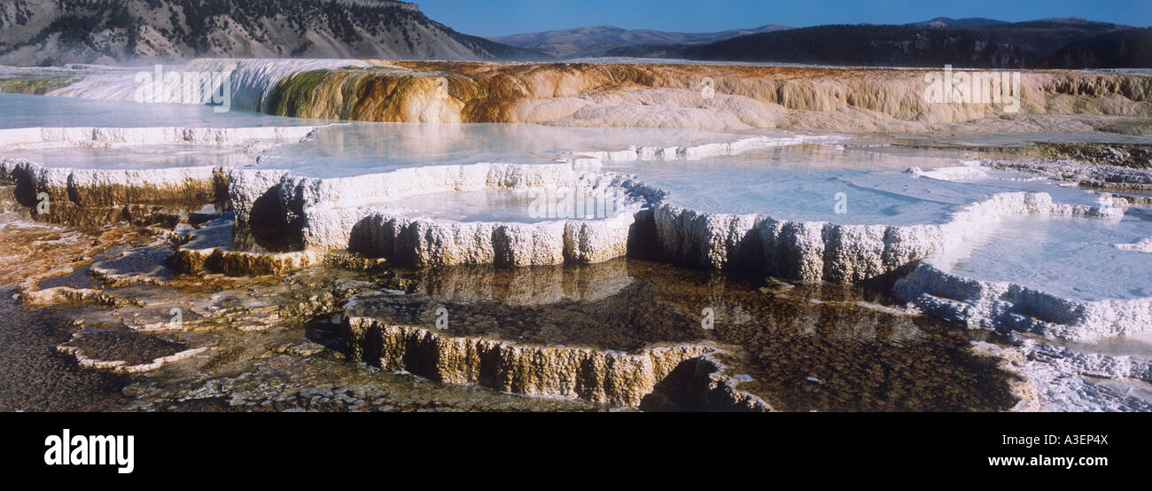 Travertine terraces yellowstone hi-res stock photography and images - Alamy