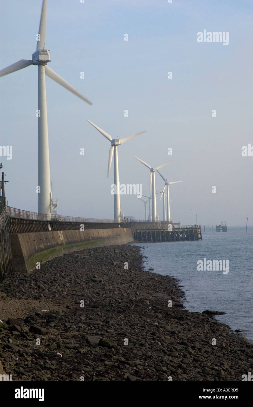 Wind farm at Blyth Harbour Northumberland Stock Photo - Alamy