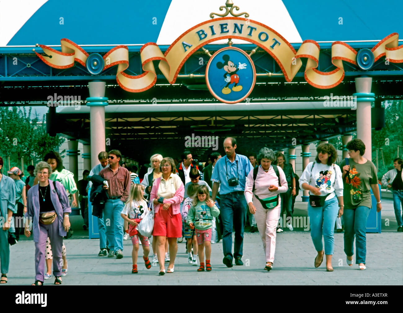 Paris France, People Entering into Disneyland Paris "Amusement Park ...