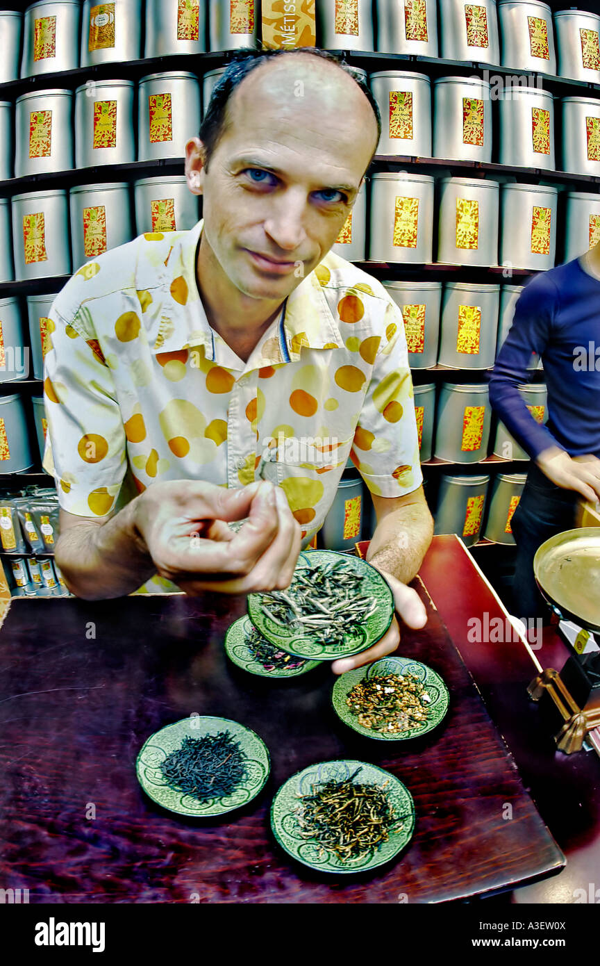 PARIS France, Tea Store "Palais des Thés" in Le Marais Area, Portrait ...