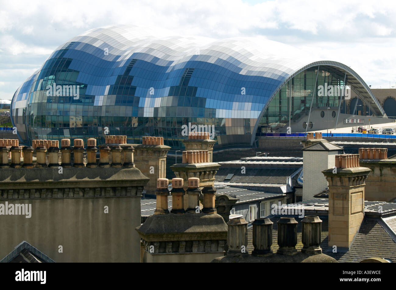 Looking over the chimney tops of Newcastle to the Sage Centre in ...