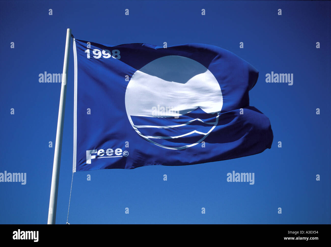 Blue Flag Award Stock Photo - Alamy