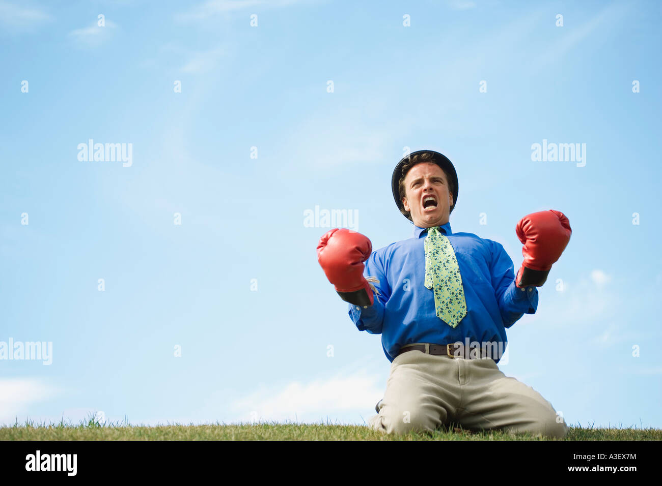 Man shouting victory Stock Photo - Alamy