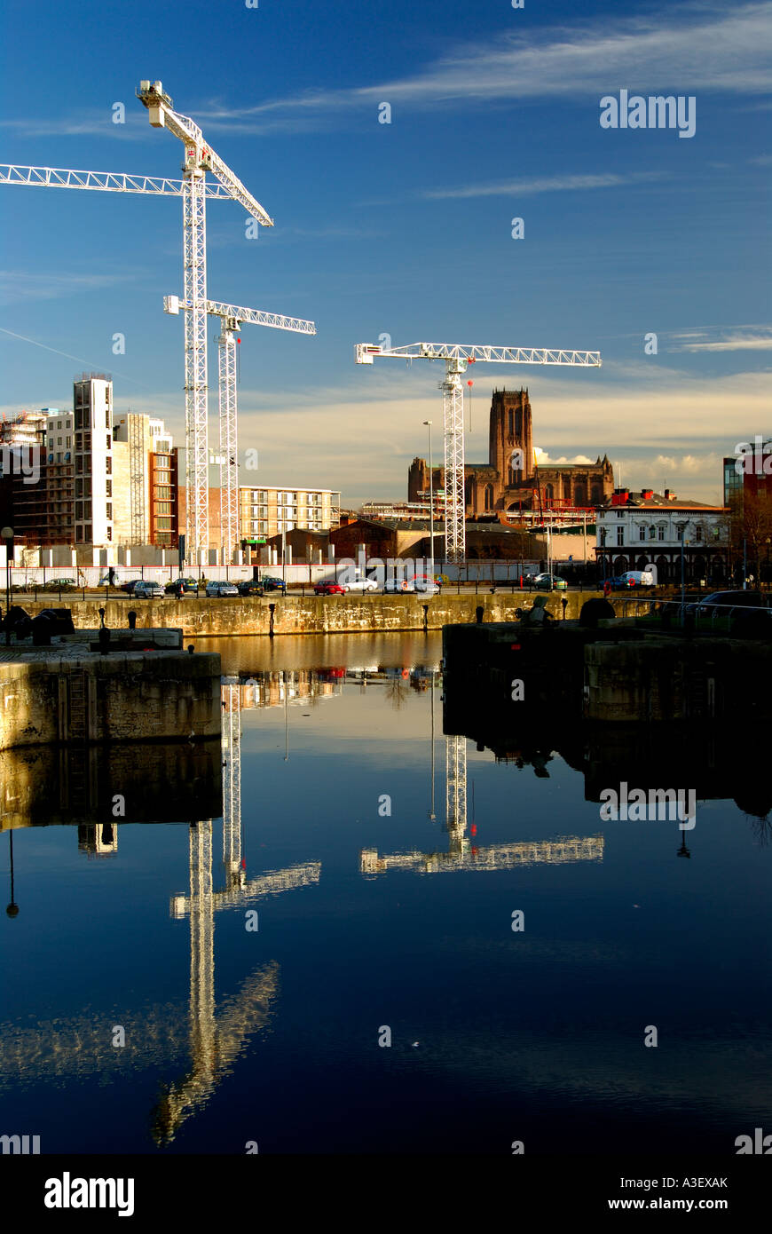 Anglican Cathedral Albert Dock Liverpool England UK Stock Photo - Alamy