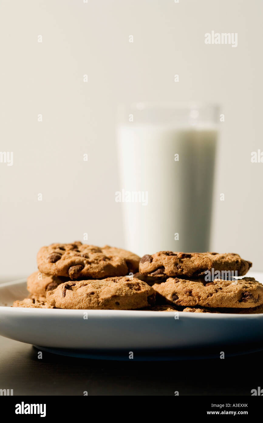 Milk and cookies Stock Photo - Alamy