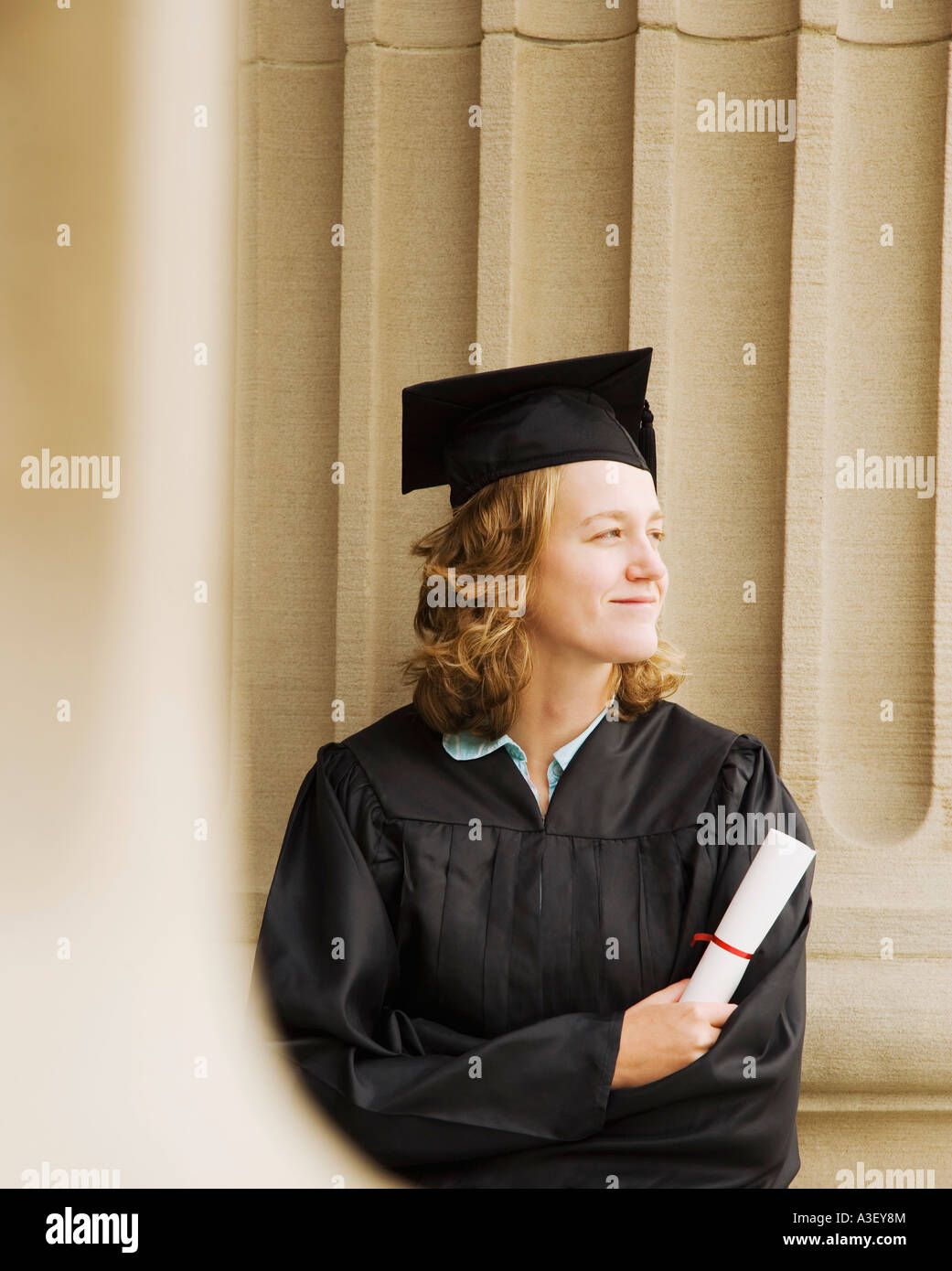 A smiling graduate Stock Photo - Alamy