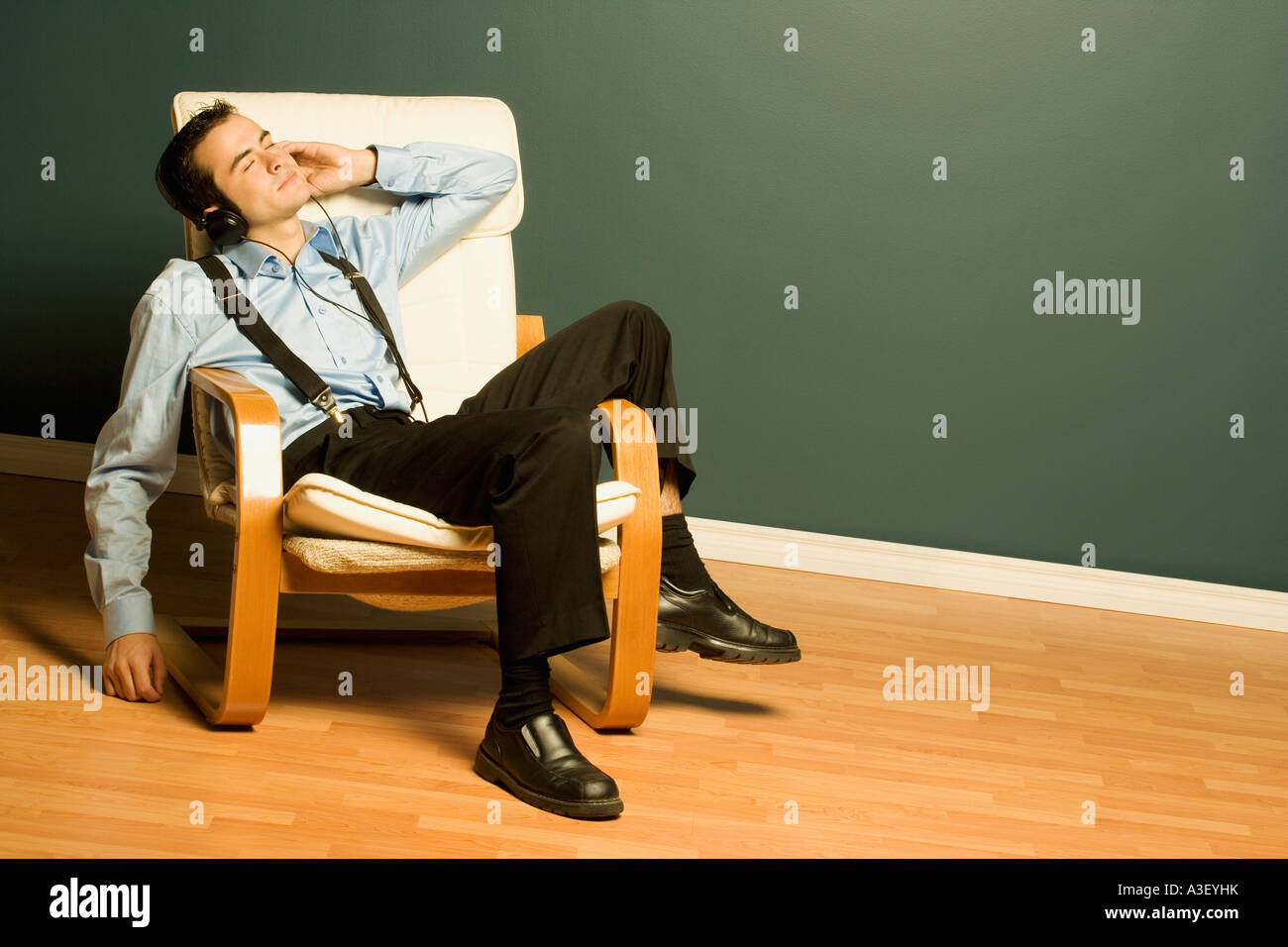 Man relaxing after work Stock Photo - Alamy