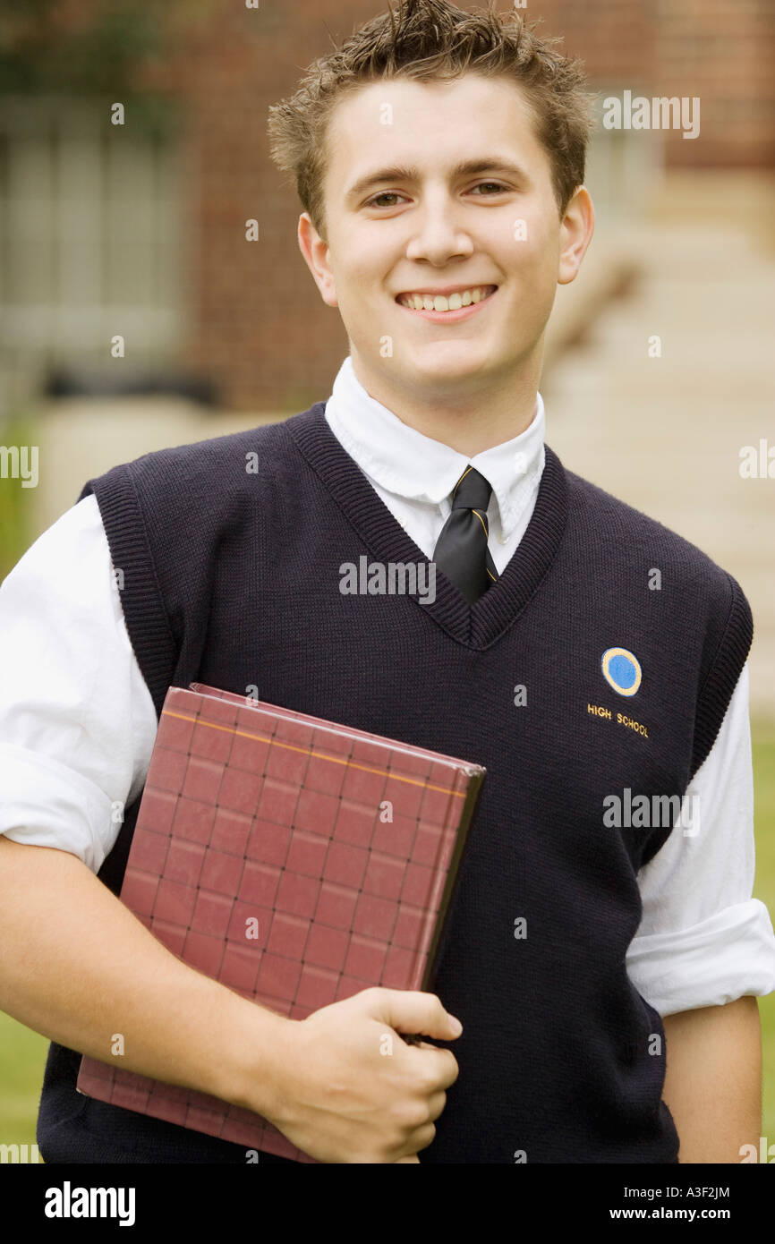 Young man at school Stock Photo - Alamy