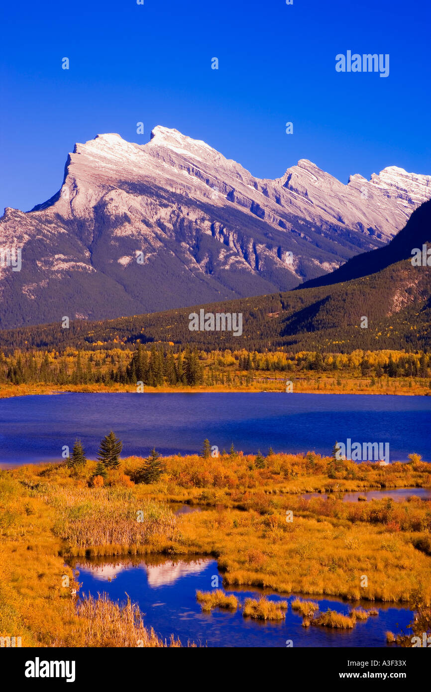 Vermilion Lakes and Mount Rundle in Banff National Park, Alberta ...