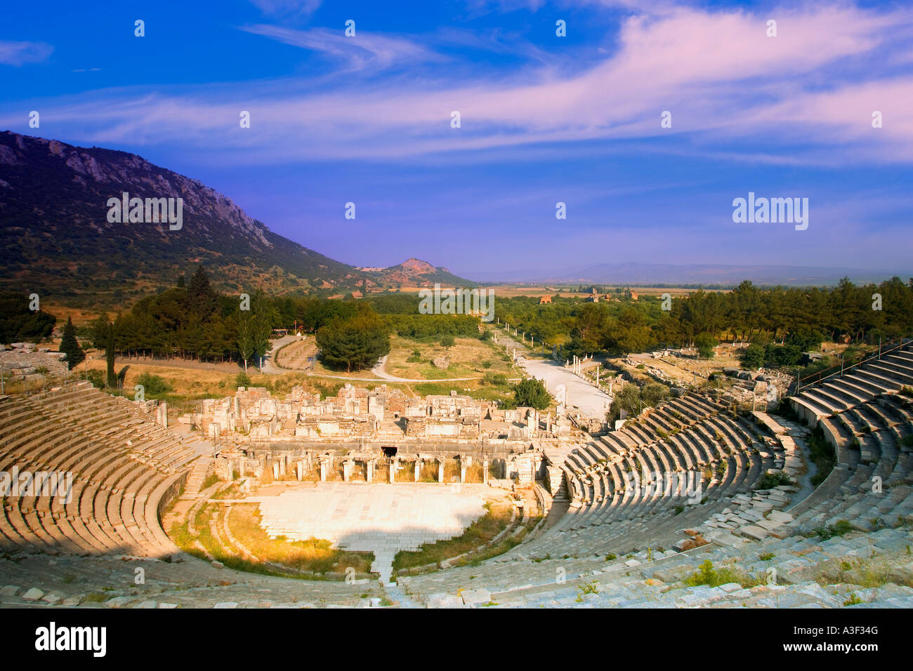 Ancient theater of Ephesus in Turkey Stock Photo - Alamy