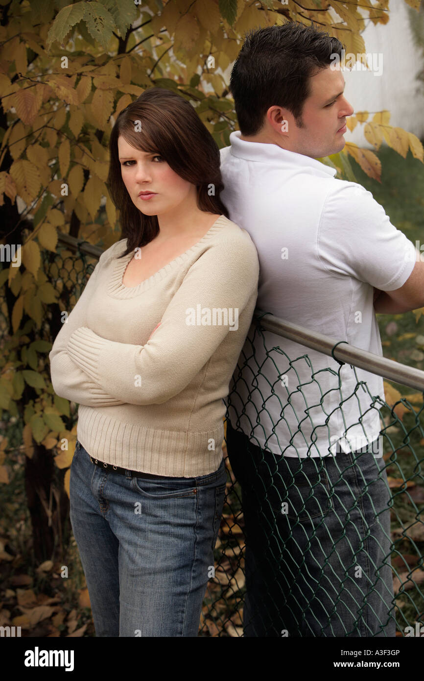 Couple at odds Stock Photo - Alamy