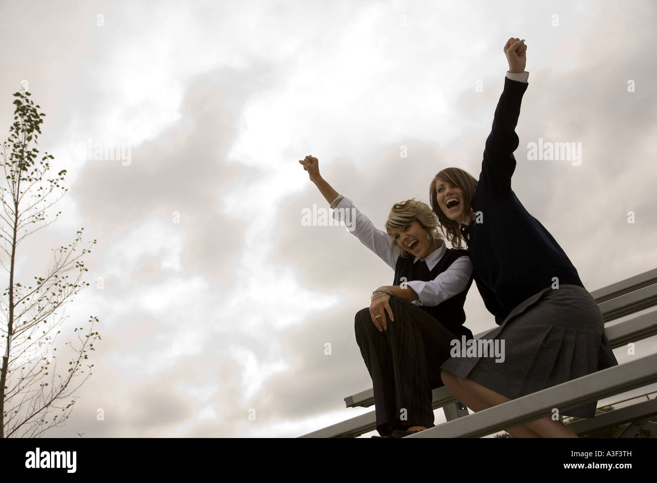 School bleachers outdoor hi-res stock photography and images - Alamy