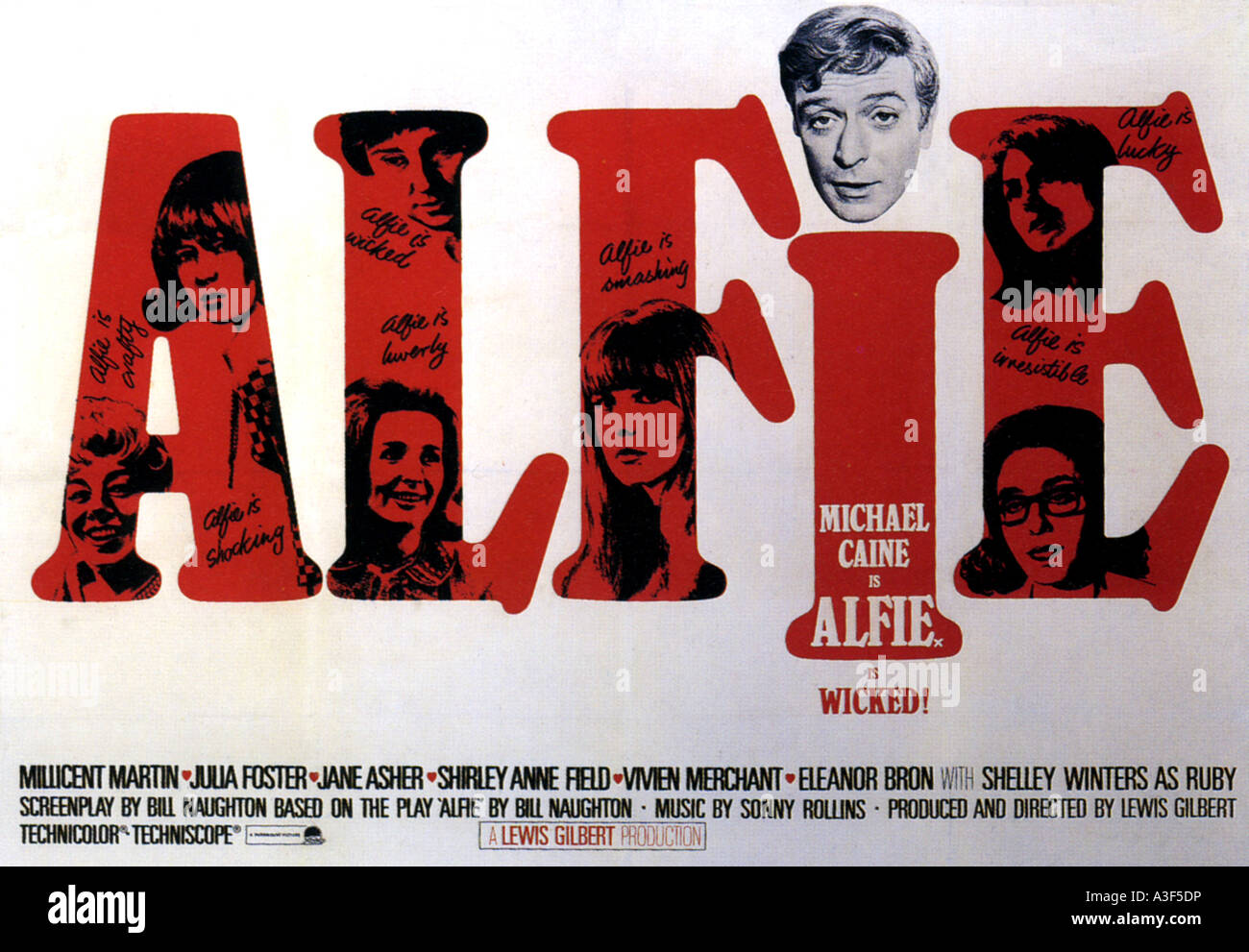 Alfie movie poster caine hi-res stock photography and images - Alamy
