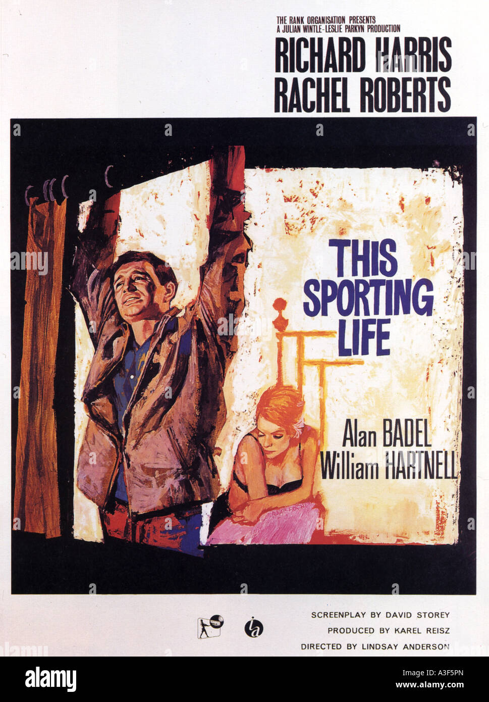 THIS SPORTING LIFE poster for 1963 Rank film with Richard Harris and ...