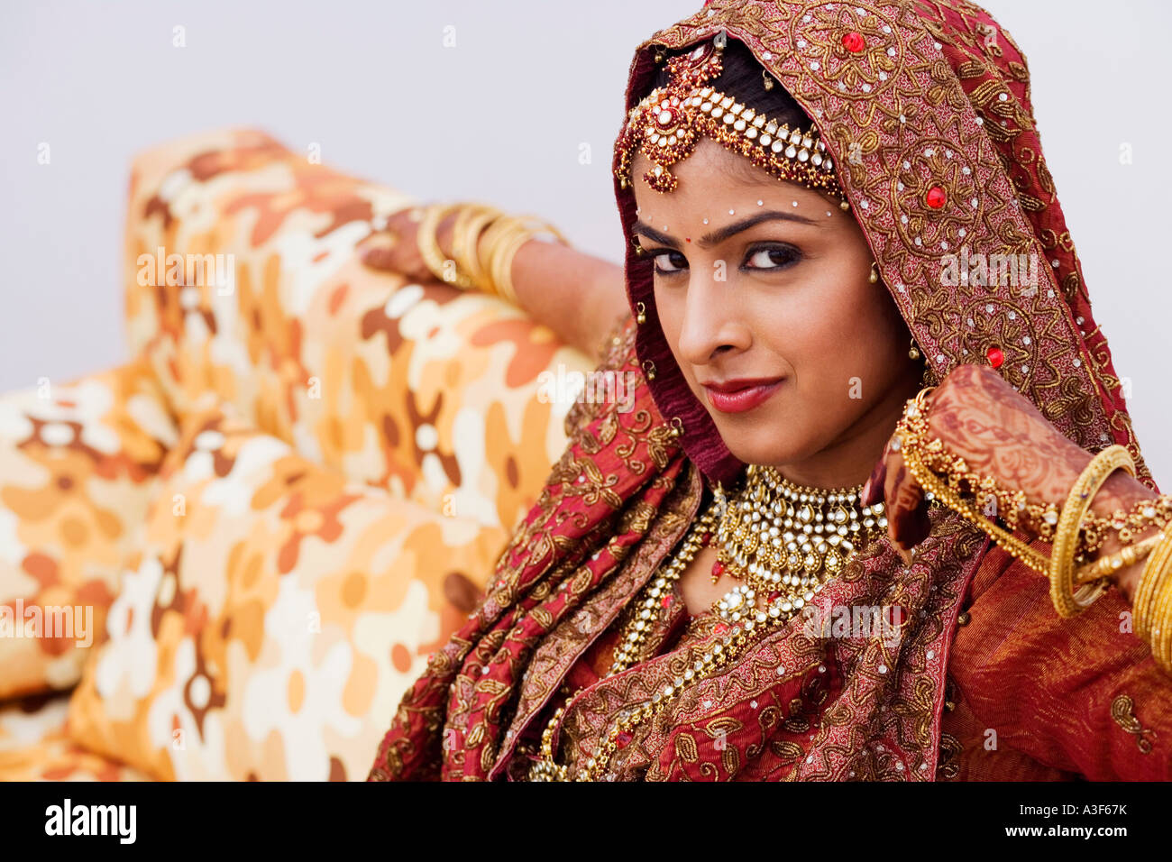 Indian Bride Sitting High Resolution Stock Photography and Images - Alamy