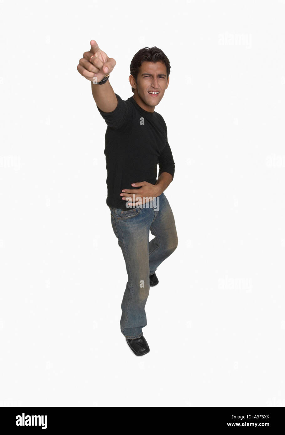 Portrait of a young man dancing Stock Photo - Alamy