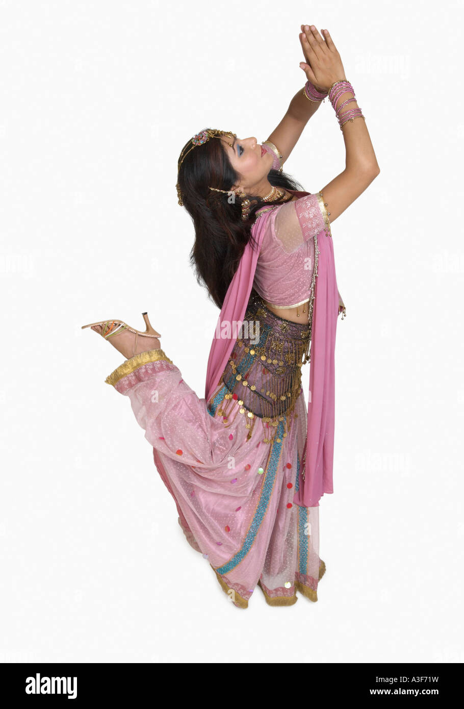 Side profile of a young woman dancing Stock Photo - Alamy