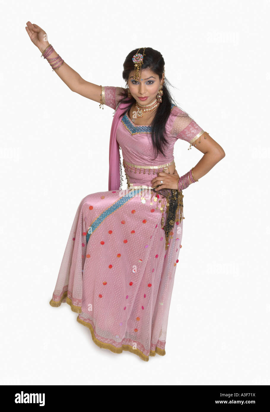 Portrait of a young woman dancing Stock Photo - Alamy