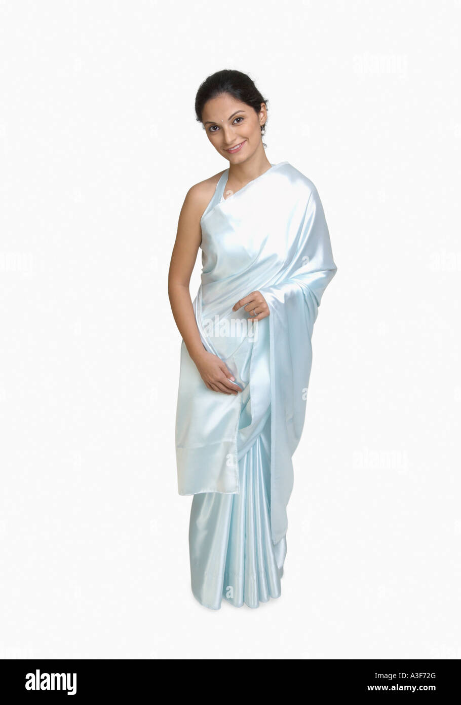 Female wearing a sari Cut Out Stock Images & Pictures - Alamy