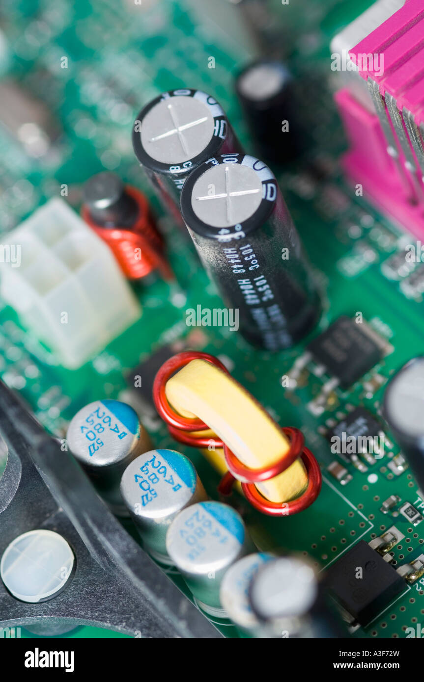 Close-up of a computer mother board Stock Photo - Alamy