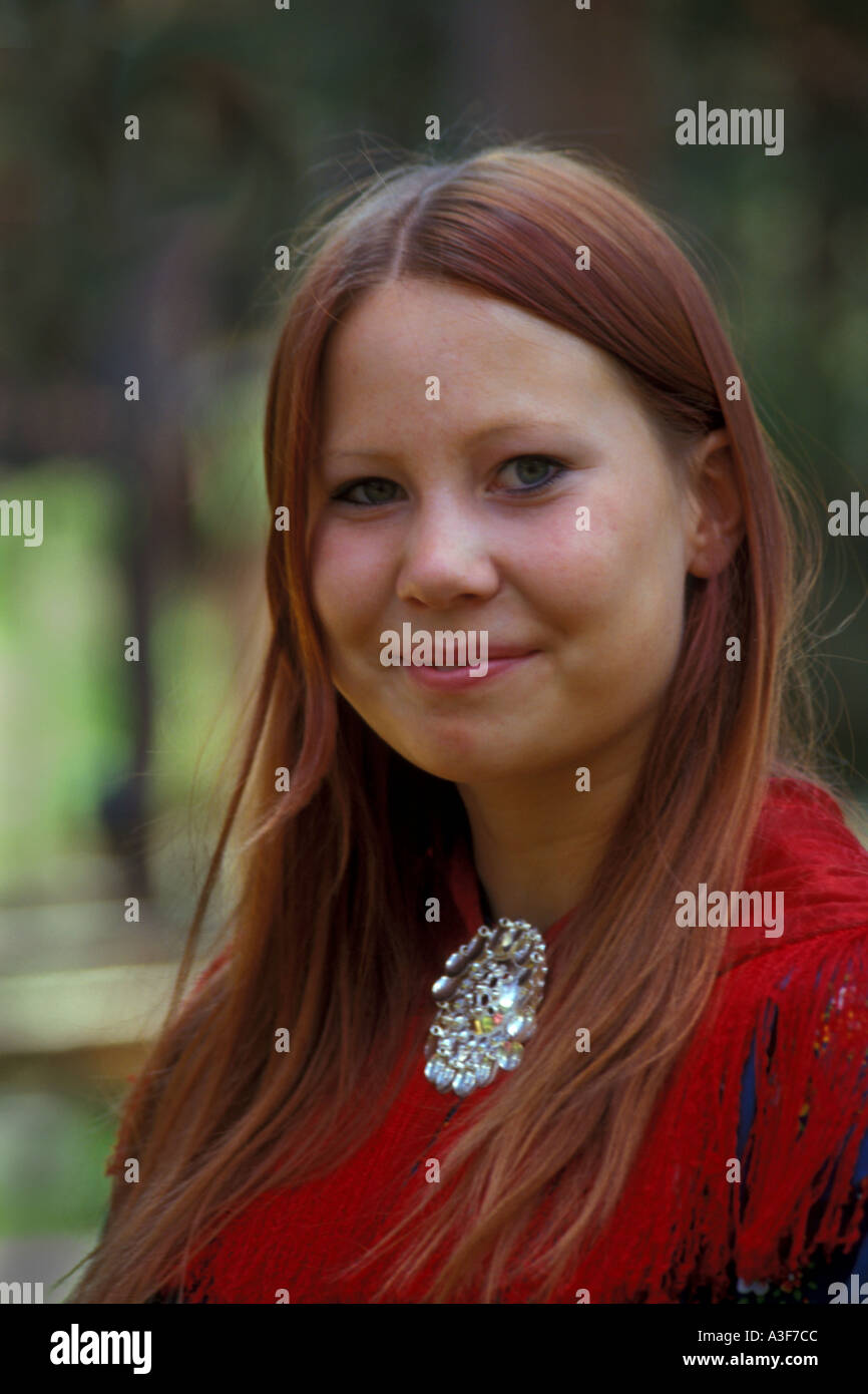 Ellen Berit Dalbakk A Young Sami Woman Karasjok Norway Stock Photo - Alamy