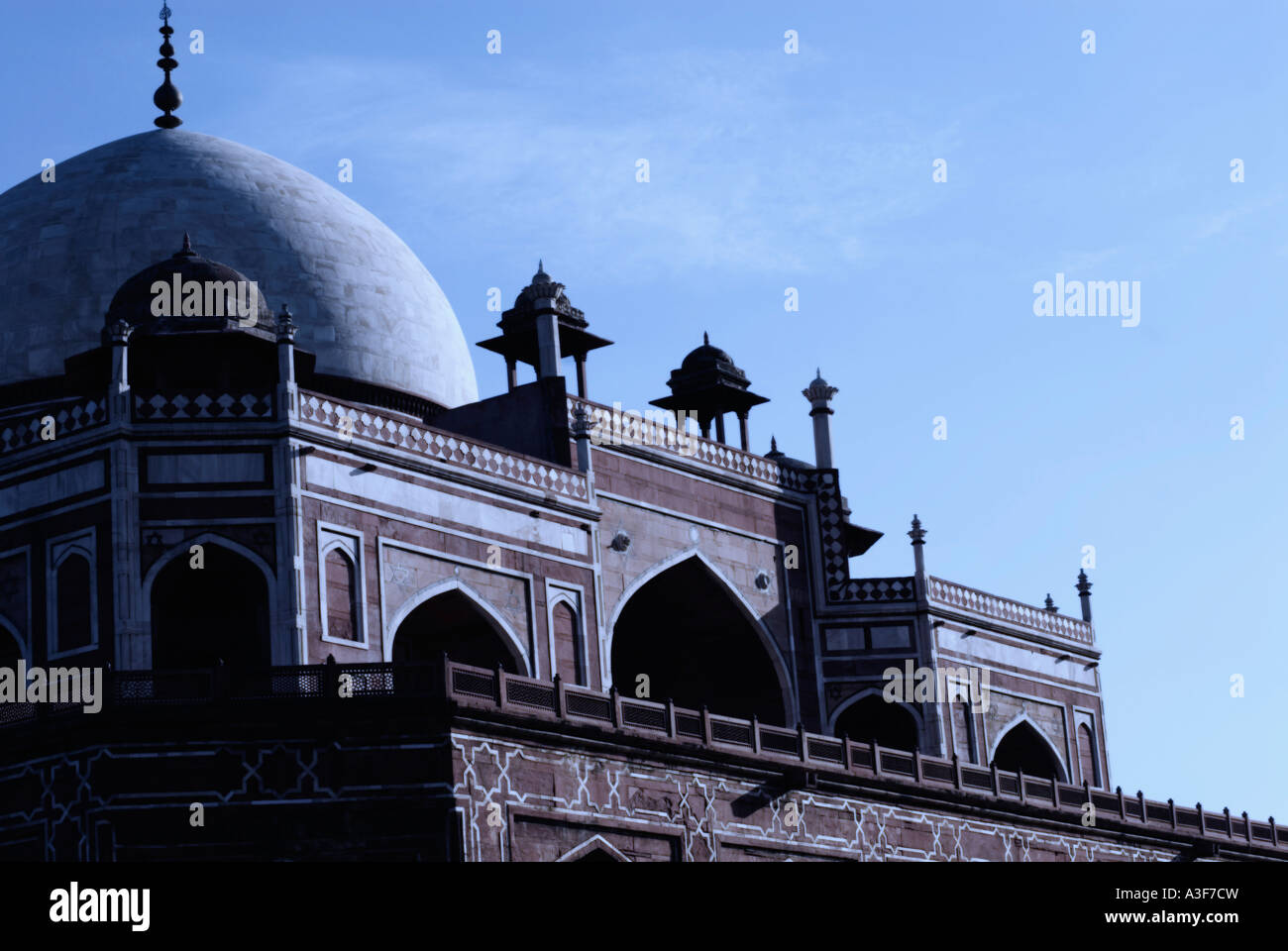 Low angle view of the dome on a monument, Humayun Tomb, New Delhi ...