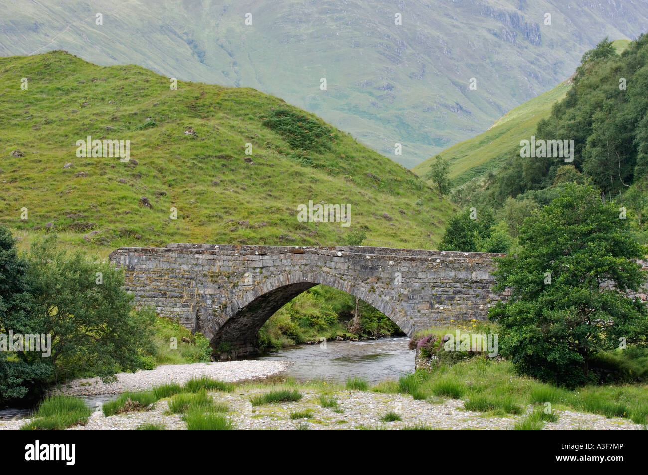 Stone Bridge Crossing Scottish Highland Stream Scotland Stock Photo - Alamy