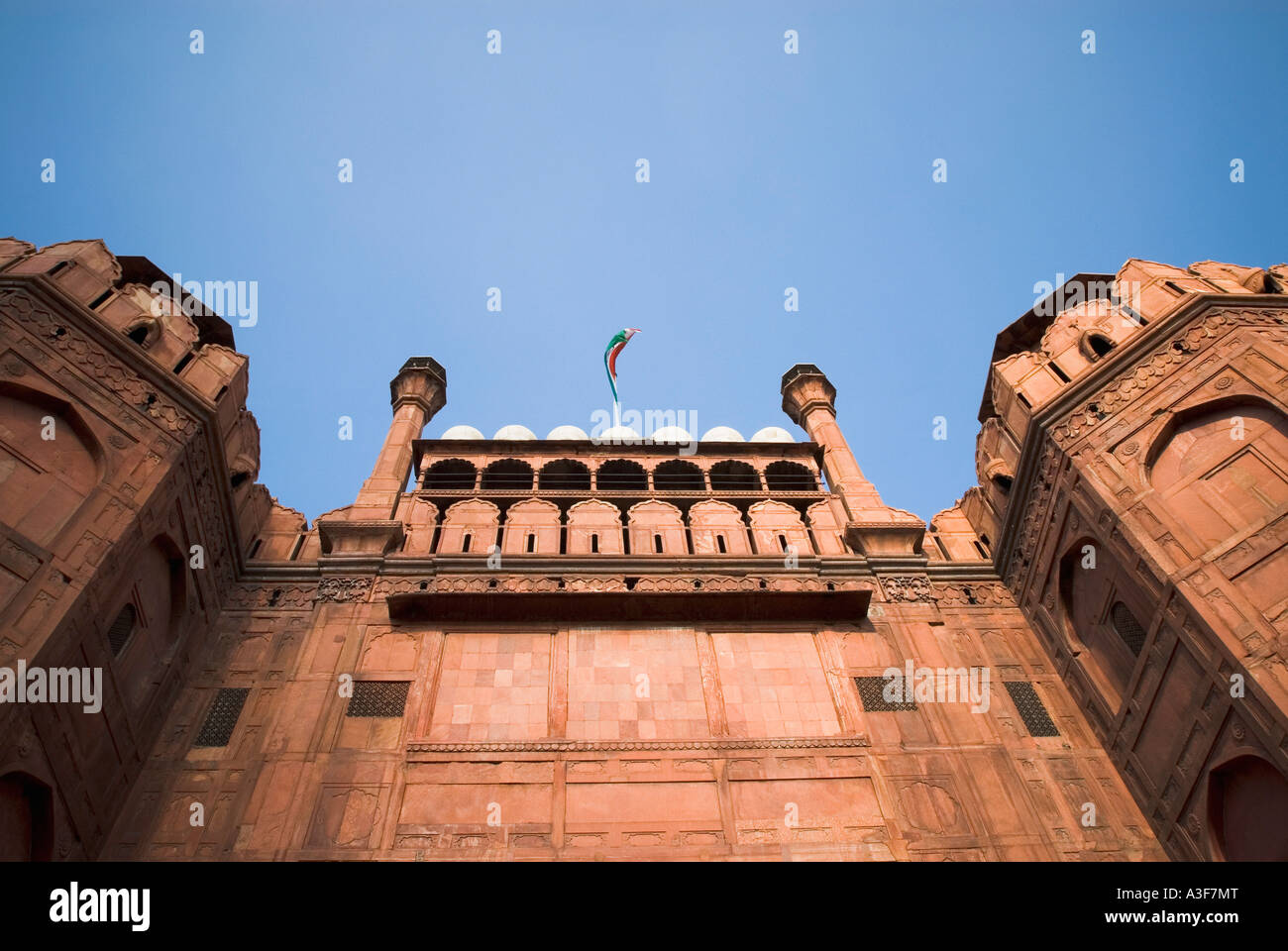 Low angle view of a fort, Red Fort, New Delhi, India Stock Photo - Alamy
