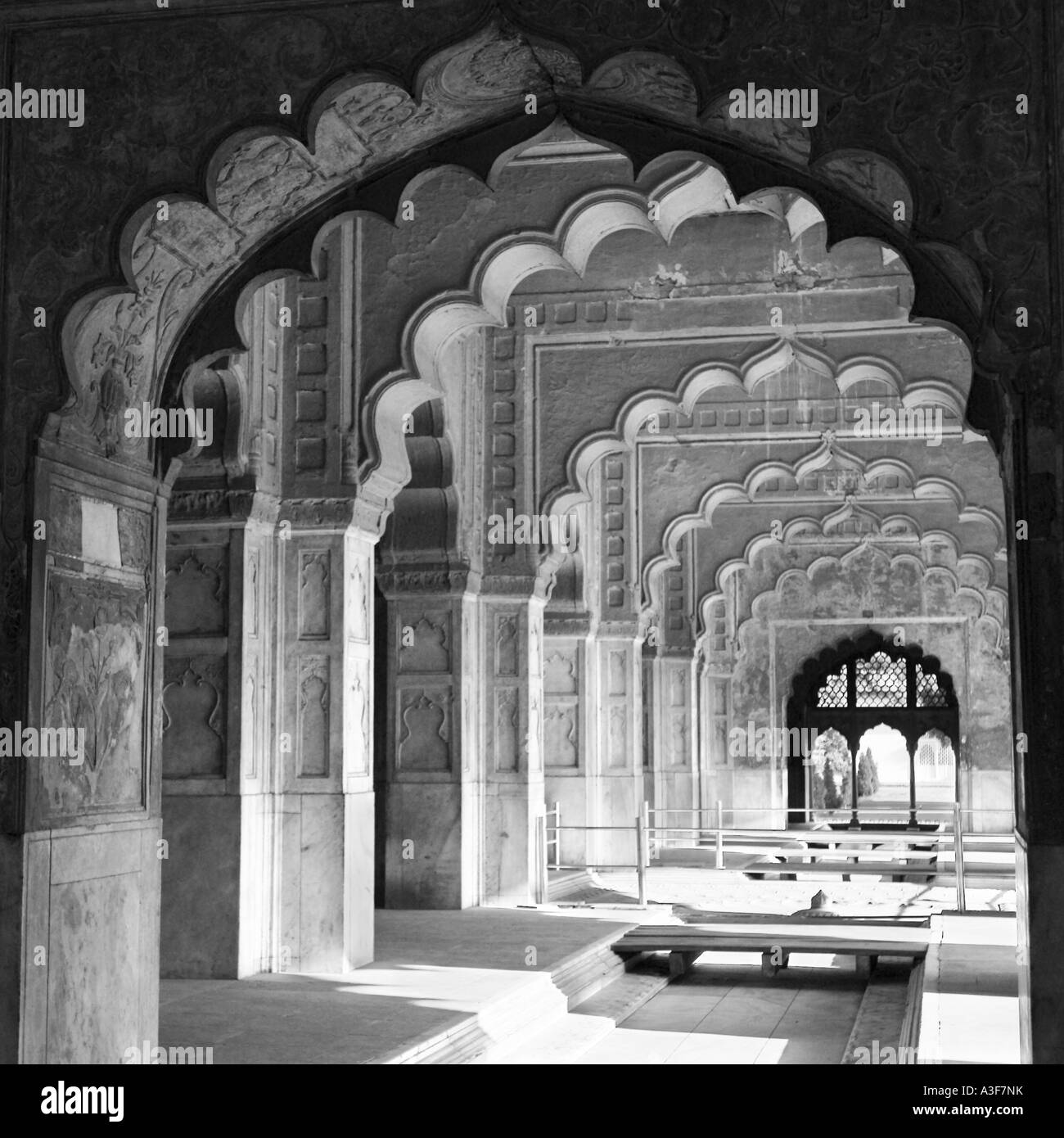 Red fort of new delhi Black and White Stock Photos & Images - Alamy