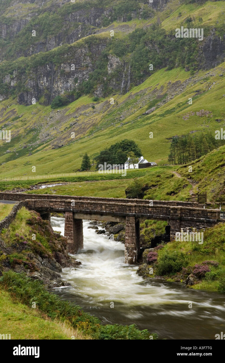 Stone Bridge Crossing the River Coe with Croft in the Background Glen ...