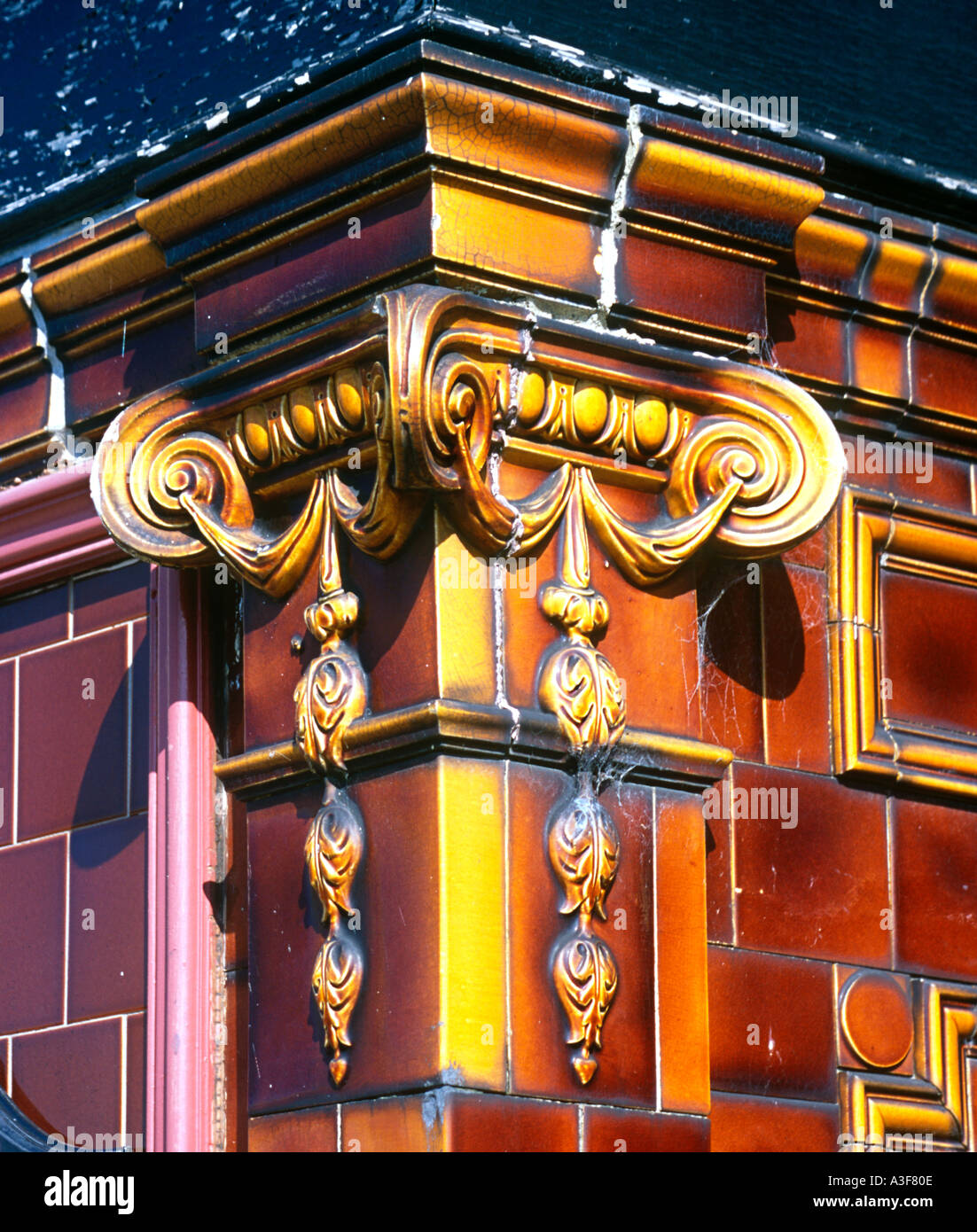 Classical pilaster detail on a public house Stock Photo - Alamy
