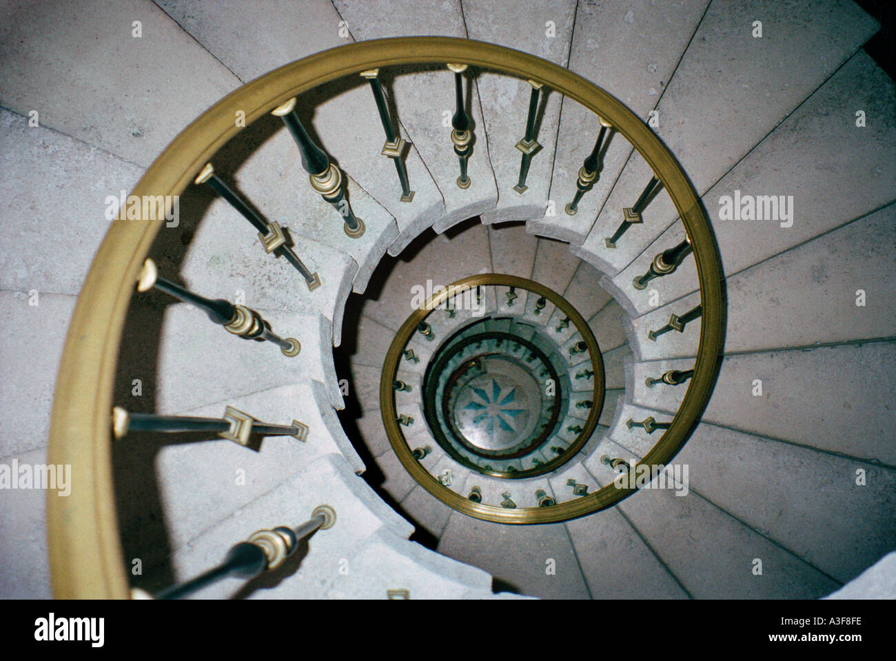 Spiral staircase from above Stock Photo - Alamy