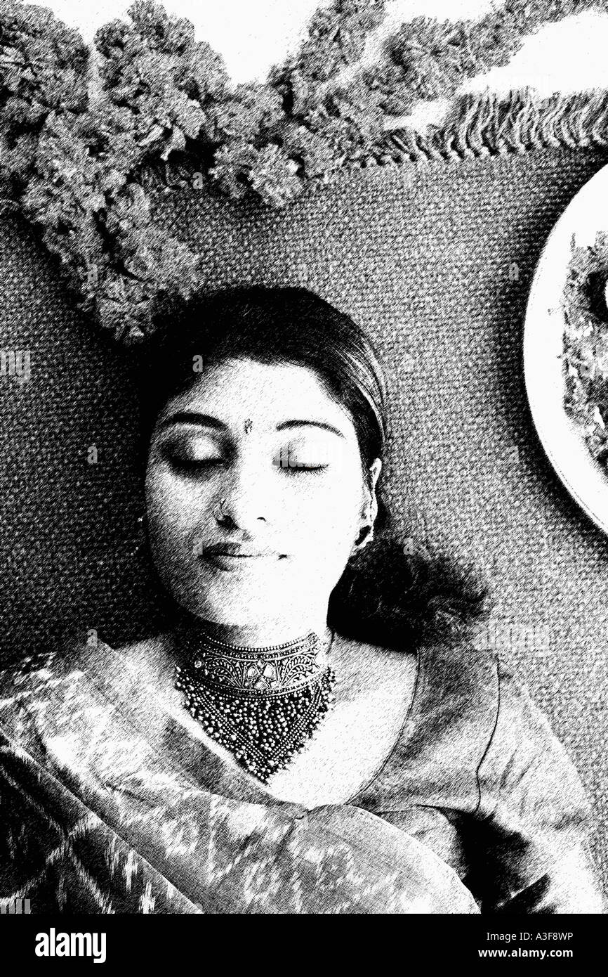 Back young woman long Black and White Stock Photos & Images - Alamy